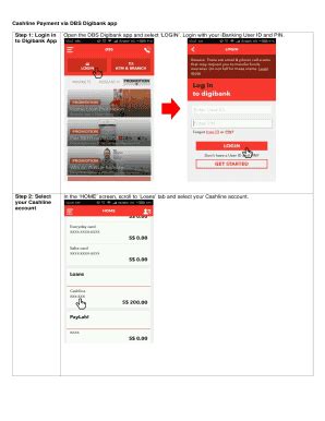 Fillable Online Cashline Payment Via DBS Digibank App Fax Email Print PdfFiller