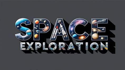 Sleek Metallic 3d Text Space Exploration Against A Starry Night Sky