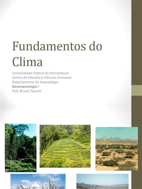 Fundamentos Do Clima Uma Introdução Aos Principais Conceitos E Tópicos