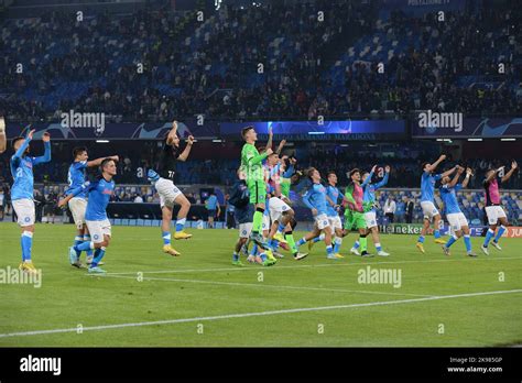 Naples Italy October 26 Players Of Ssc Napoli Celebrate The Victory