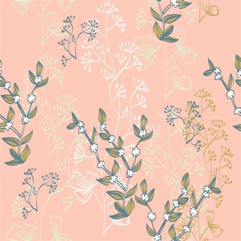 Patrón Floral Sin Fisuras Vector Premium