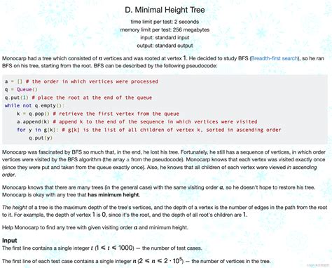 Educational Codeforces Round 97 Rated For Div 2 D Minimal Height