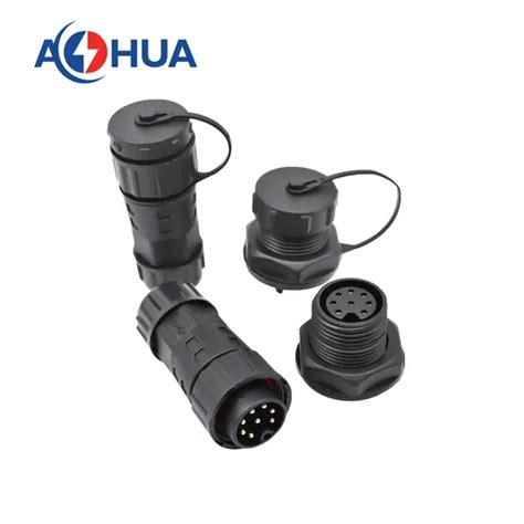 8 Pin Soldering Waterproof Electrical Panel Mount Socket M20 Cable