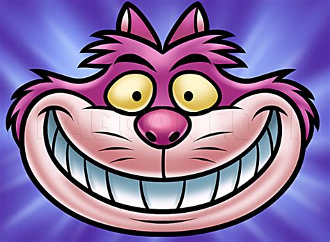 How To Draw Cheshire Cat Easy Step By Step Drawing Guide By Dawn