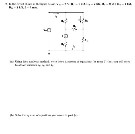 Solved In The Circuit Shown In The Figure Below Vin Chegg