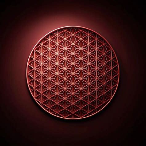 Red Geometric Circle Compositions Premium Ai Generated Image