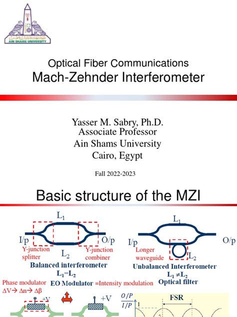 Lecture5 Mzi Pdf Interferometry Optical Filter
