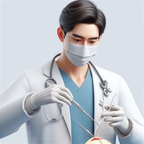 Premium Photo 3d Model Realistic Doctor Doing Operation