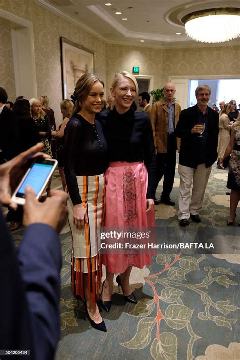 Actresses Brie Larson And Cate Blanchett Attend The Bafta Los Angeles