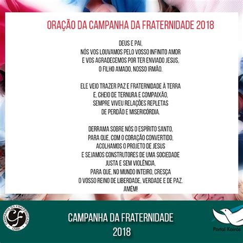 Downloads Da Campanha Da Fraternidade 2018 Portal Kairós