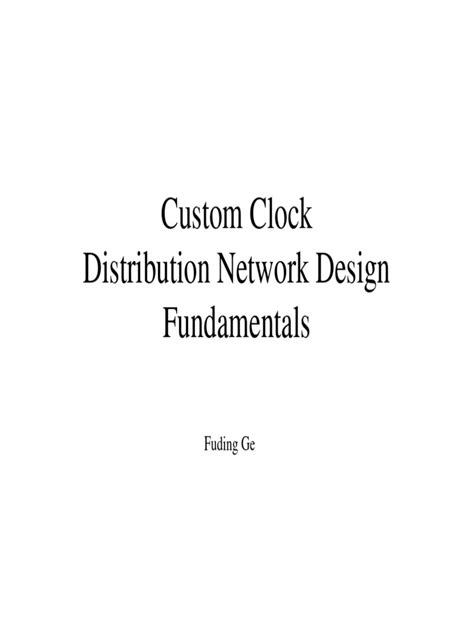 Clock Distribution Pdf Electrical Components Electrical Circuits Clock Distribution Pdf Electrical Components Electrical Circuits