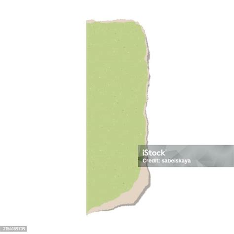 고립된 배경에 녹색 찢어진 크래프트 종이입니다 수직 디자인 깨짐에 대한 스톡 벡터 아트 및 기타 이미지 깨짐 종이 질감 Istock