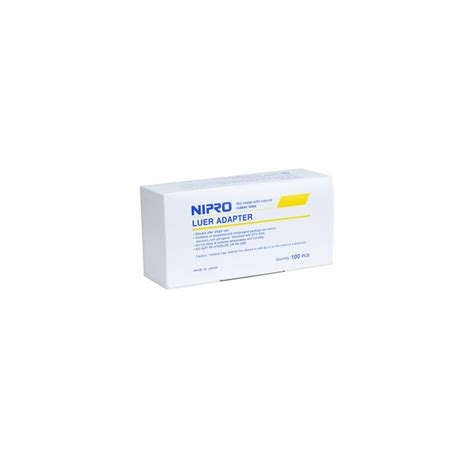 Nipro Multi Sample Luer Adapter Box Of 100