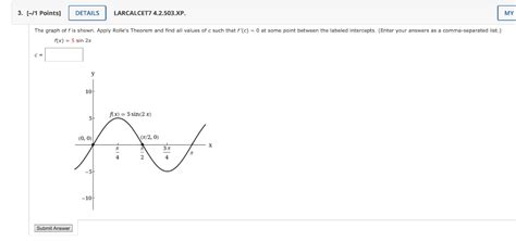 Solved Determine Whether Rolle S Theorem Can Be Applied To F Chegg