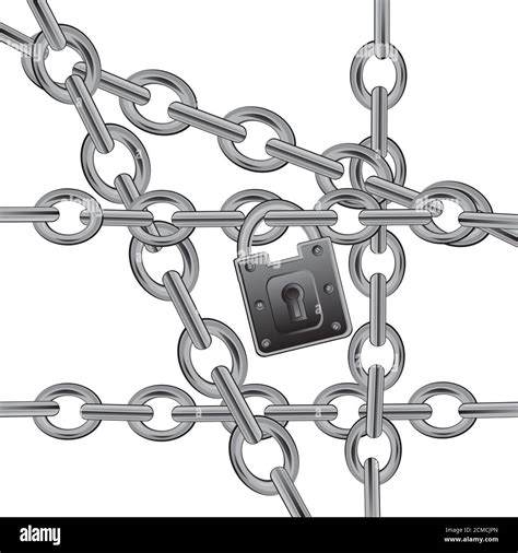 Section Chain On Lock Stock Photo Alamy