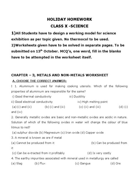 Holiday Homework Class 10 Science Pdf Plant Hormone Hormone