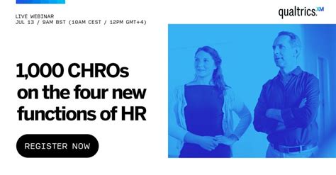 Qualtrics On Linkedin Webinar 1000 Chros On The 4 New Functions Of