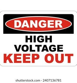 Danger High Voltage Keep Out Sign Stock Vector Royalty Free