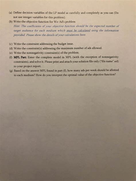 solved problem 3 application of linear programming in