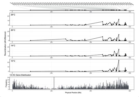 Comparison Of Recombination Distribution Between Temperature