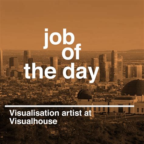 Job Of The Day Visualisation Artist At Visualhouse In New York