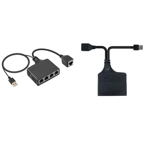 1 To 4 Gigabit Ethernet Splitter Rj45 Splitter Network Cable Splitter 1000mbps High Speed Lan