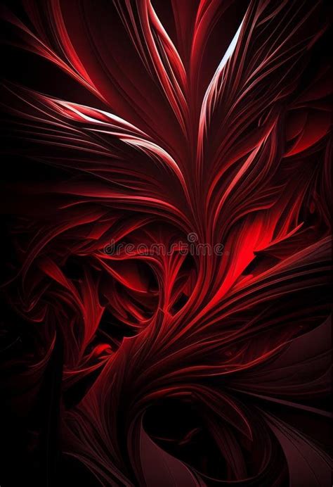 Patterns In Red Ai Generated Stock Illustration Illustration Of