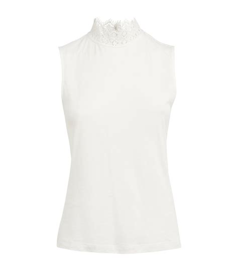 Womens Meem White Lace Trim Layering Tank Top Harrods Uk