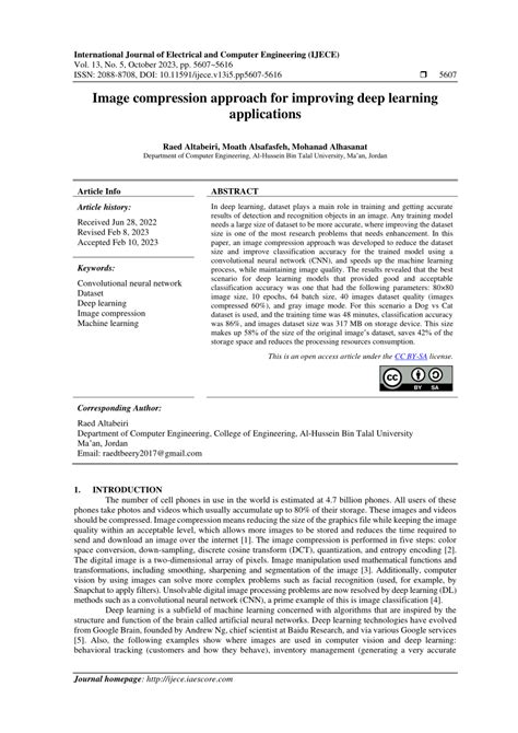 Pdf Image Compression Approach For Improving Deep Learning Applications