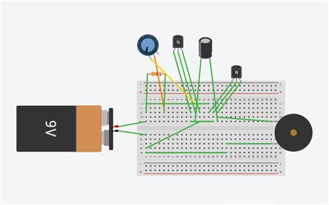 circuit design electric metronome tinkercad