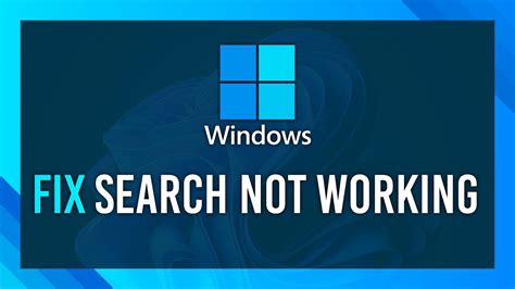 Fix Windows Search Not Working Easy Updated Guide Youtube