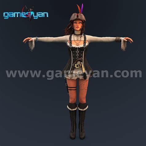 3d Female Girl Character Modeling And Rigging Animation Cg Cookie