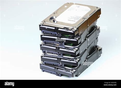 Pile Or Stack Of Hdd Sshd Hybrid Hard Disk Drives Standard