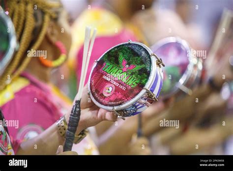 Drums Of The Lins Imperial Samba School In Rio De Janeiro Brazil