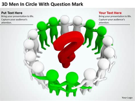 D Men In Circle With Question Mark Ppt Graphics Icons PowerPoint PowerPoint Presentation