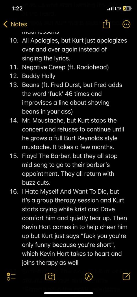 Worst Possible Setlist Top Comment Wins The Closer Rnirvanacirclejerk