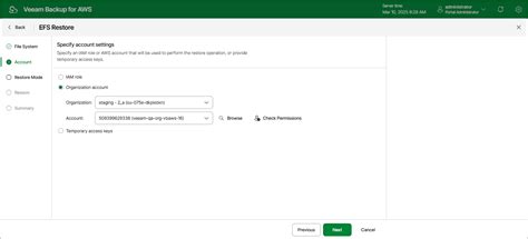Step 3 Specify Account Settings Veeam Backup For Aws Guide