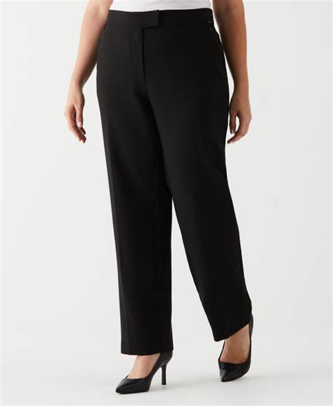 Plus Size Straight Fit Pants Rafaella