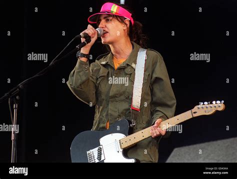 Justine Frischmann Lead Singer Of The Pop Band Elastica Performing On