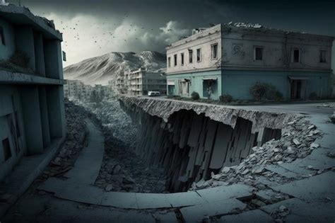 Terremoto en turquía tragedia y dolor por la destrucción generado a través de ia Foto Premium