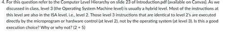 solved 4 for this question refer to the computer level