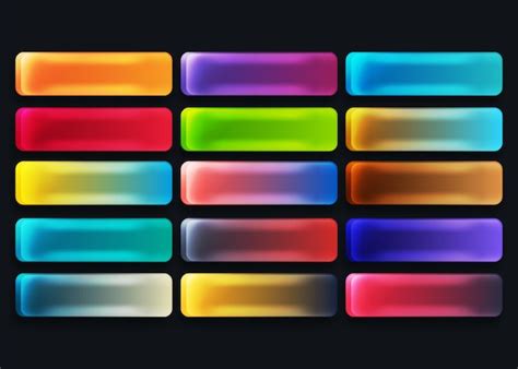 premium vector colorful gradient web buttons set in different colors