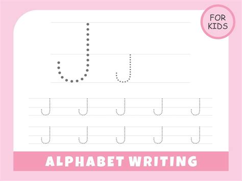 Letter J Tracing Alphabet Worksheets Free Vector 3022296 Vector Art At