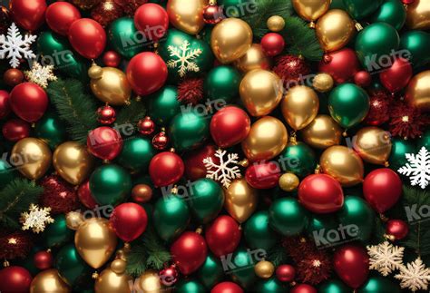 Festive Holiday Balloon Ornament Backdrop