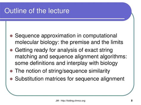 PPT Introduction To Bioinformatics Lecture II From Molecular