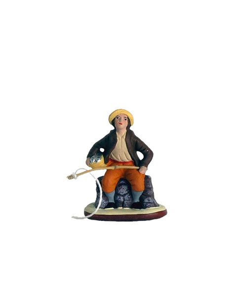 Santon de Provence Pêcheur assis Collection 5cm