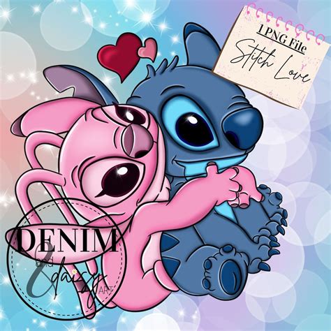 Angel And Stitch Png Sublimation Design Digital Illustration Instant