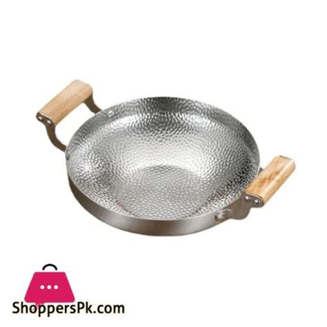 Kitchen Metal Pot Stainless Steel Double Handle Cooking Pot Household Kitchenware CM In Pakistan