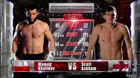 Ksw Free Fight Mamed Khalidov Vs Scott Askham 2 Youtube
