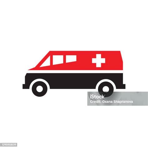 구급차 자동차 아이콘 디자인 응급 처치 속도 밴 자동차 벡터 그림입니다 International Red Cross And Red